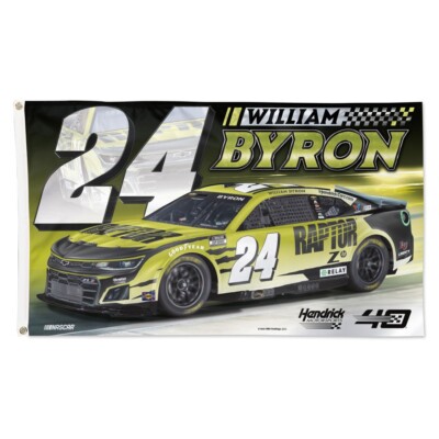 William Byron 2024 Wincraft #24 Raptor 3x5 Deluxe Flag | eBay