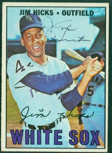 348, Original Autograph, 1967 Topps Baseball Card #532, Jim Hicks ...