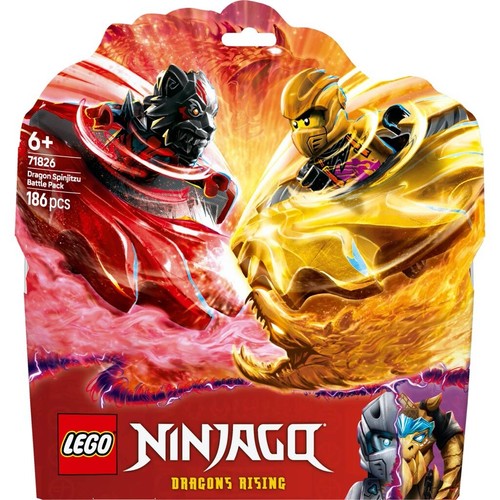 LEGO Ninjago Dragon Spinjitzu Battle Pack 71826 Toy Building Kit 186 ...