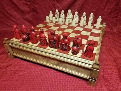 Isle of Lewis Chessmen, Board & Case (FULL SIZE REPRODUCTIONS) | eBay