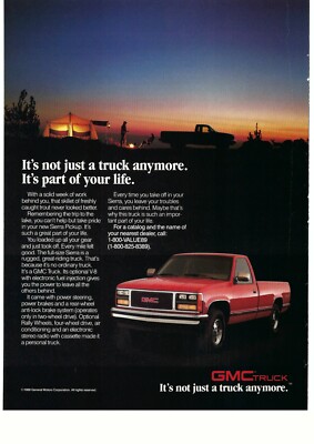 1988 GMC TRUCK Vintage Magazine Print Ad - Automobile Truck | eBay