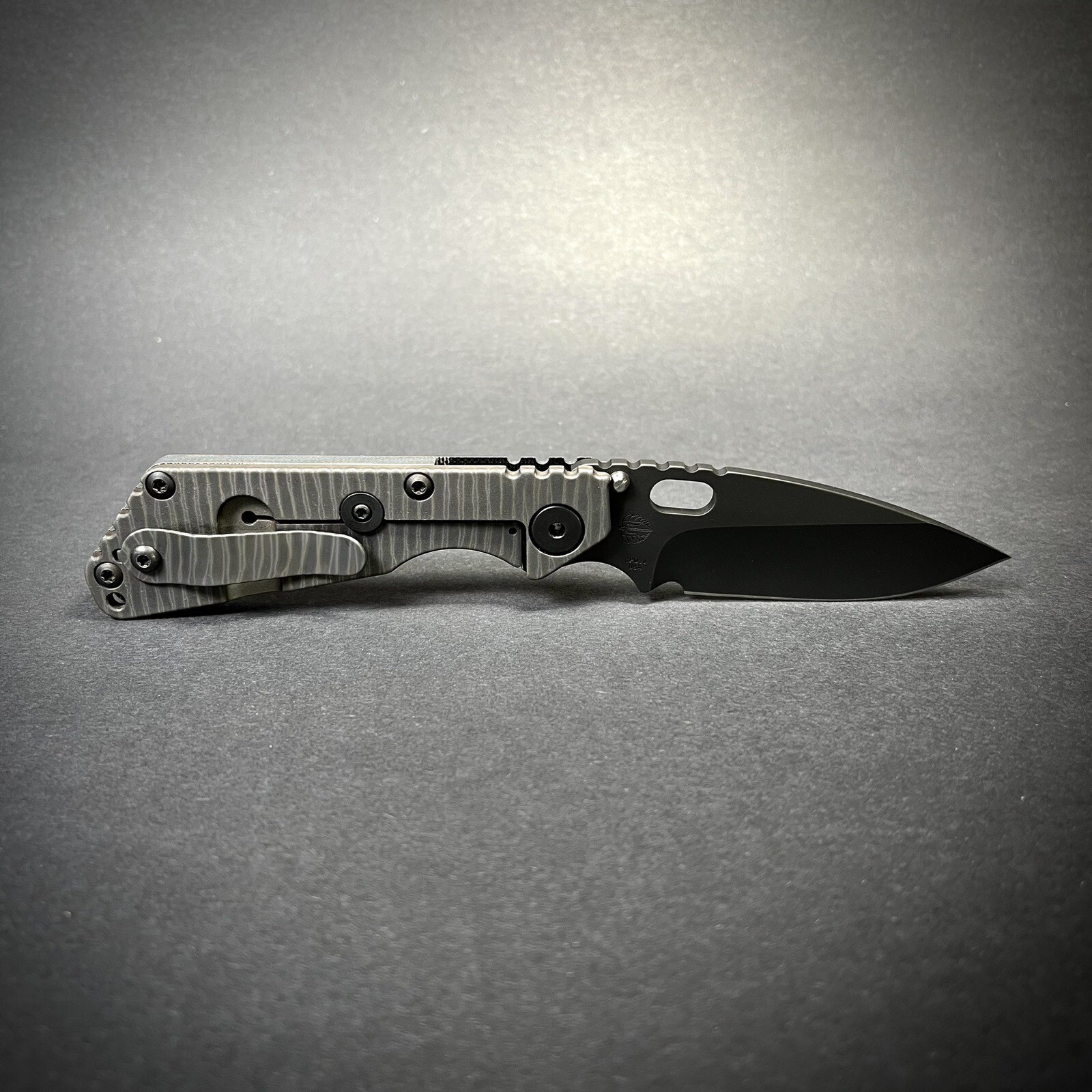 Mick Strider | SnG | Black/Grey G10 | Monkey Edge FRAG Pattern | CPM-3V ...