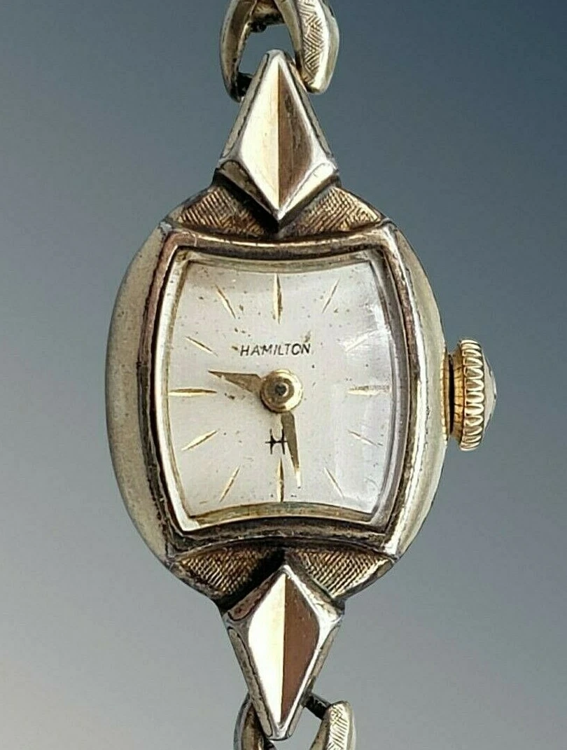 1950's Hamilton 10K Gold Filled Ladies Wristwatch Elegant 海外 即決 - スキル、知識