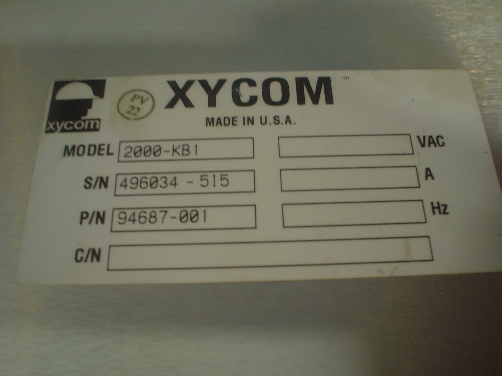 Xycom 2000-KB1 94687-001 Keyboard | eBay