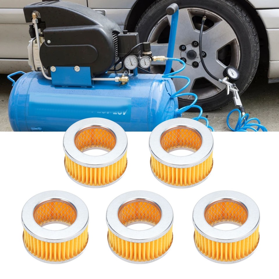 5Pcs Air Compressor Filter Elements Silencer Muffler Accessory Set Kit ...
