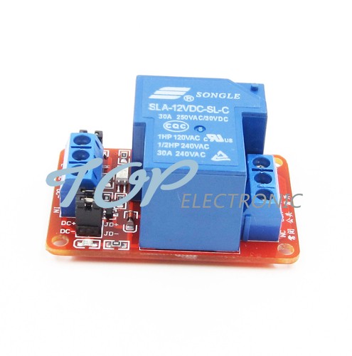 30A 12V 1-Channel Relay Module Board With Optocoupler H/L Level Triger ...