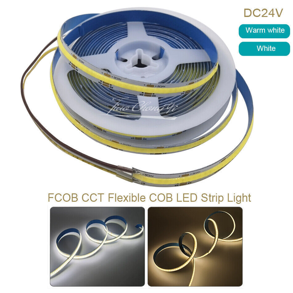 FCOB CCT Flexible COB LED Strip Light FOB 640 High Density Dimmable ...
