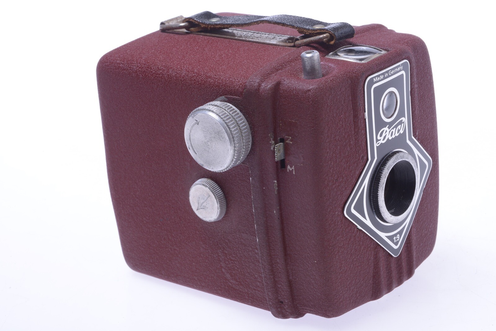 DACORA DACI BOX METAL RED CAMERA 6X6CM 120 ROLL FILM 2ND MODEL TOP ...