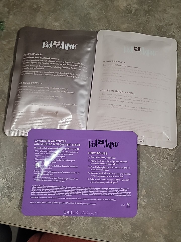 Red Aspen Pedi Mani Lip Masks Sampler | eBay