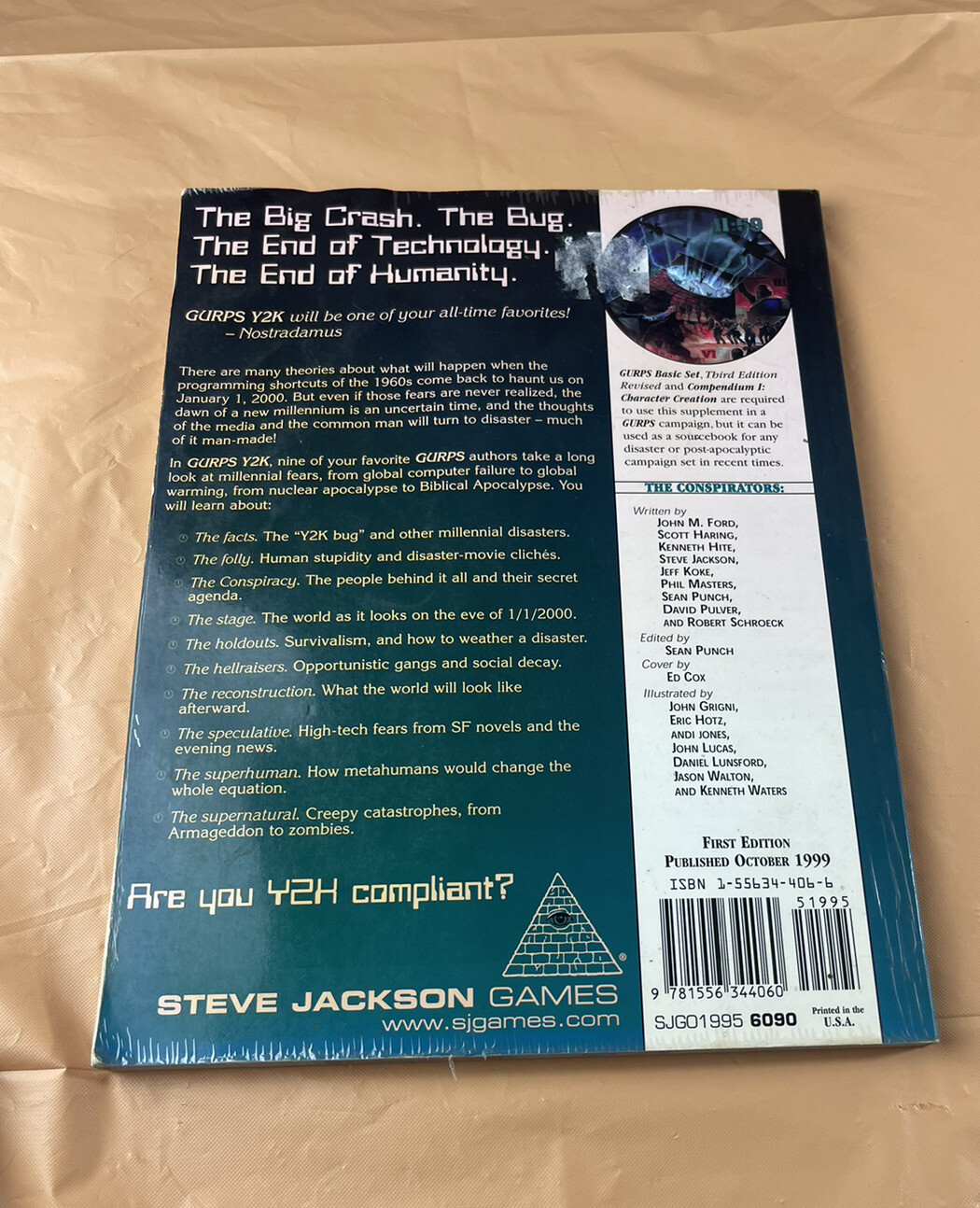 Vintage GURPS Y2K The Countdown To Armageddon Steve Jackson Games RPG ...