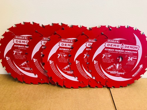 (5 PACK) D0724DA Diablo 7-1/4" 24T Demo Demon Framing & Demolition Saw ...