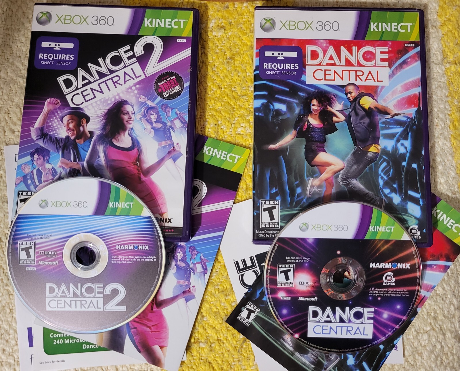 Dance Central 1 and 2 (Microsoft Xbox 360) Complete w/ Manuals ...