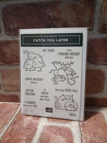 Stampin' Up! CATCH YOU LATER Stamp Set Monkey Cat Birthday | eBay