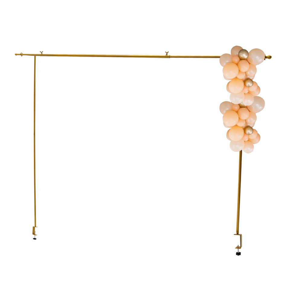 3.28ft Tall Over the Table Rod Stand 3.94-6.56ft Length Gold Metal Arch ...