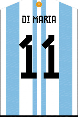 Angel Di Maria #11 Argentina World Soccer Championship Wall Art ...