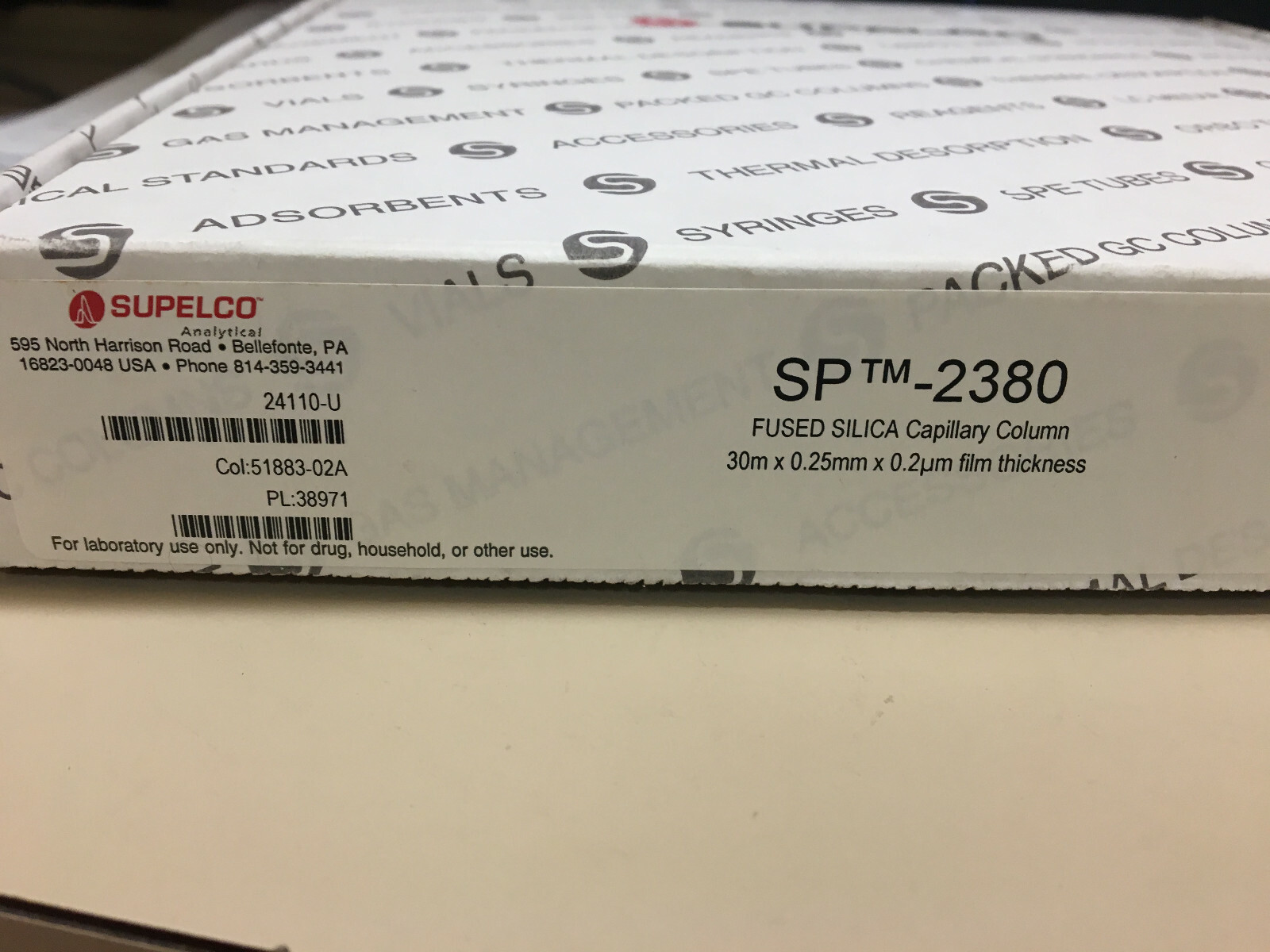 Supelco SP-2380 Capillary GC Column 24110-U - for sale online | eBay