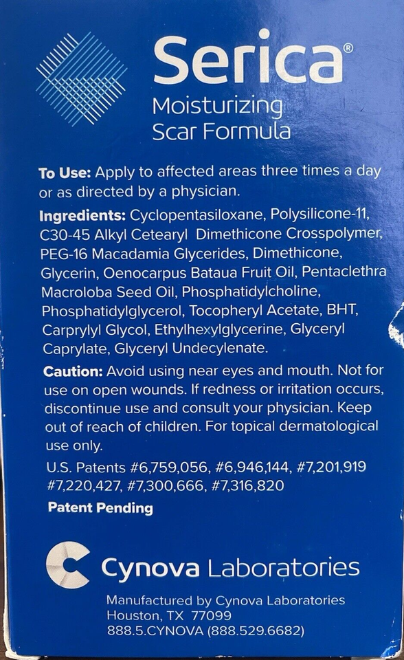 Serica Moisturizing Scar Formula 1 Oz. 851959007004 | eBay