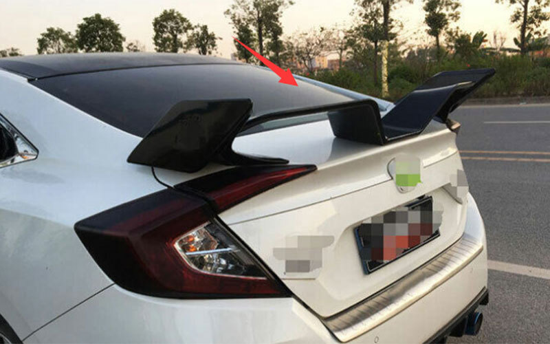 For 2016-2020 Honda Civic 10th Bright Black Rear Spoiler Tail Trunk ...