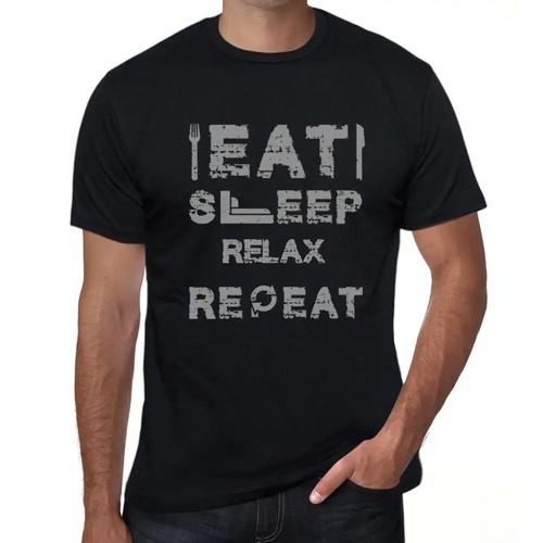 Men's Graphic T-Shirt Eat Sleep Relax Repeat Eco-Friendly Limited ...