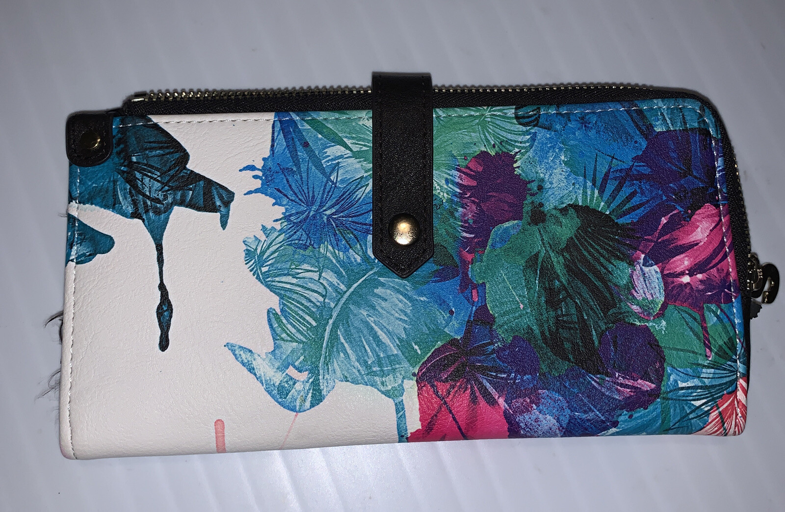 Desigual Magic Flower Wallet Painting Artistic Women - Gem