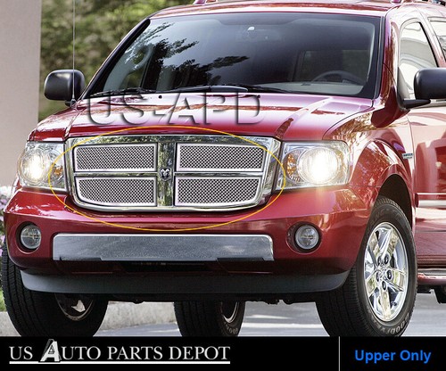 Fits 2007-2010 Dodge Durango Main Upper Stainless Chrome Mesh Grille ...