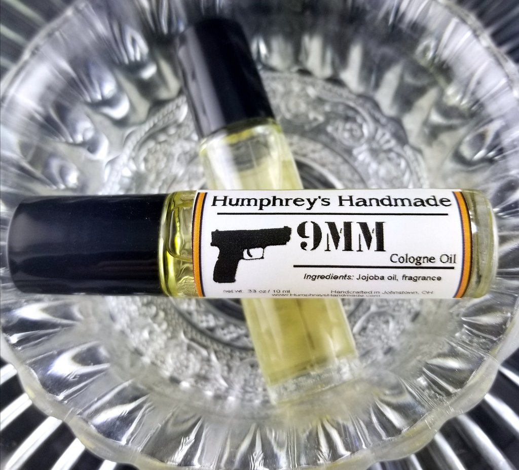 9MM Men's Roll On Cologne Fragrance, Coffee & Leather Scent, Pro Gun ...