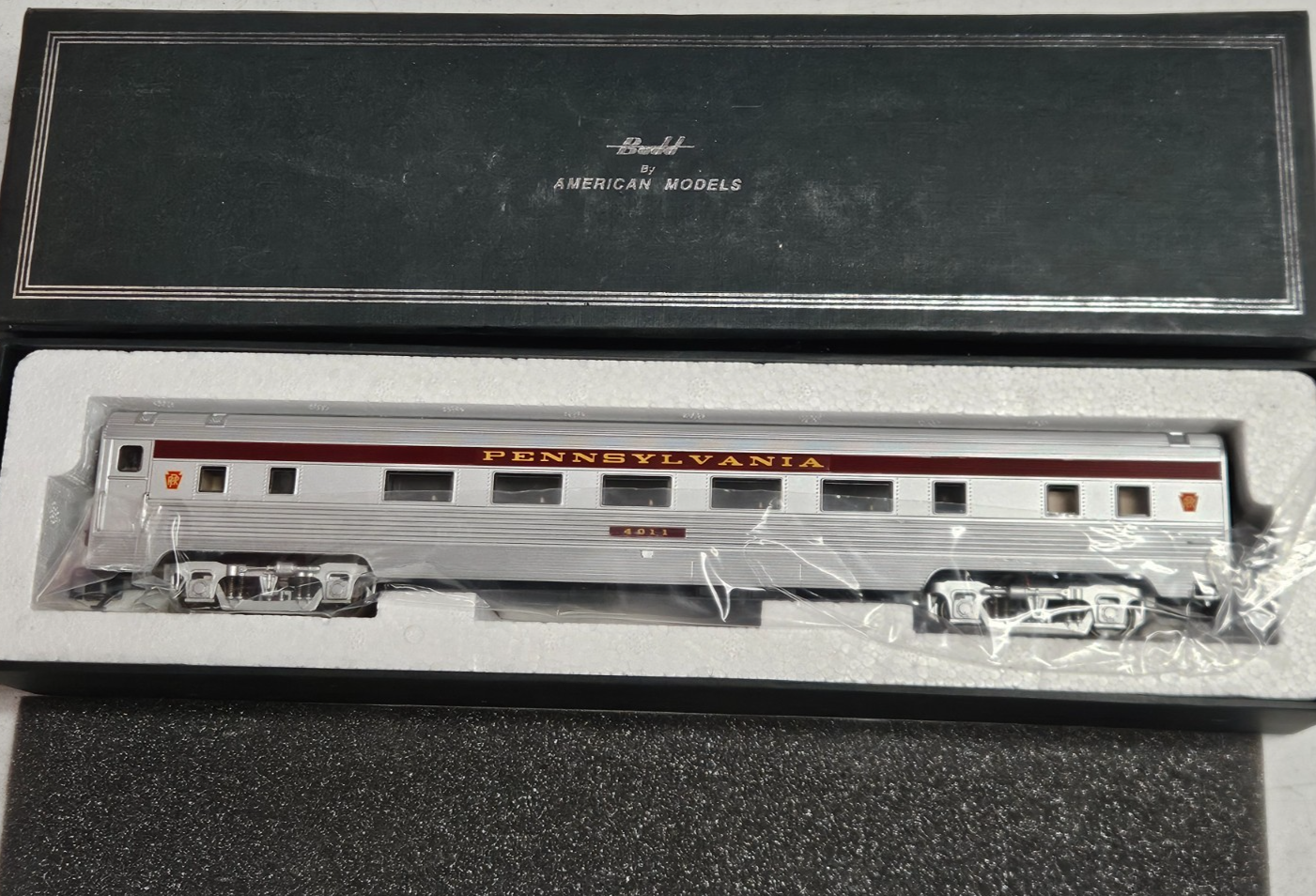 American Models S Gauge High Rail PRR Budd Coach 4011 Flyer Compatible ...