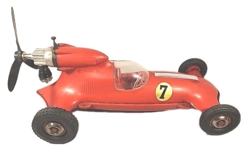 Red Cox Thimble Drome Prop Rod Tether Car - Original Metal Chassis ...