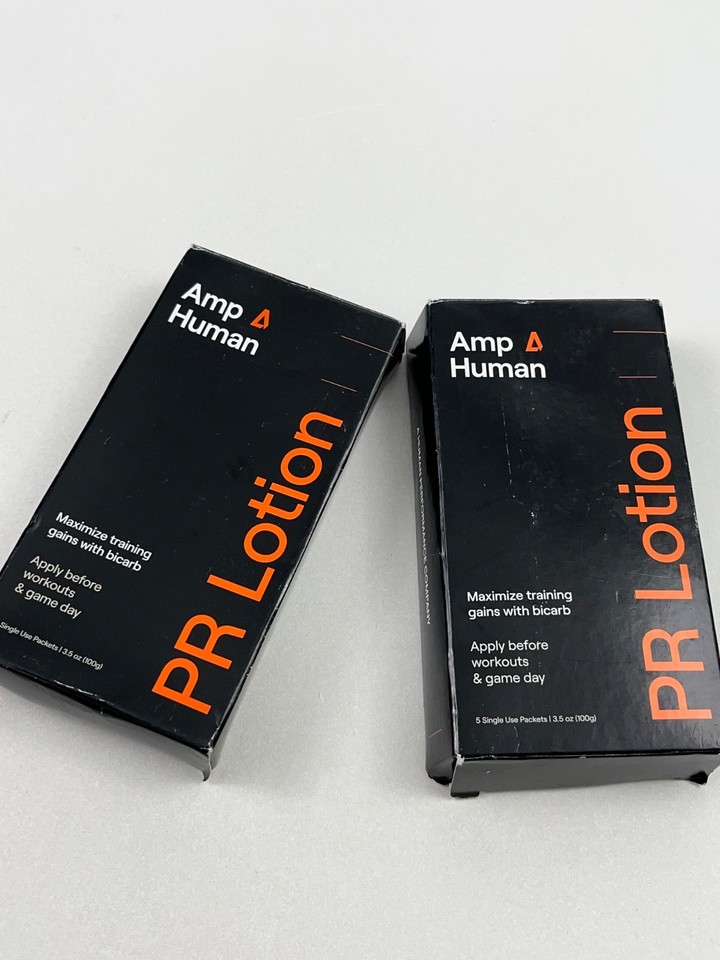 Lot of 2 Amp Human PR Lotion - Performance & Recovery Bicarb - 5 Single ...