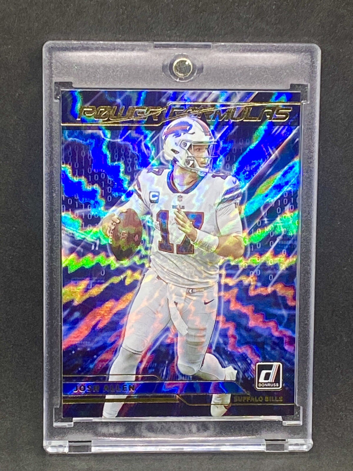 Josh Allen RARE LIGHTENING FOIL REFRACTOR PANINI INVESTMENT CARD SSP ...