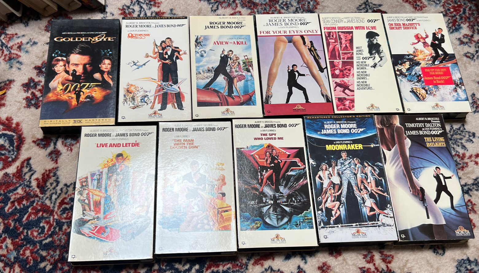 James Bond 007 (11) Tapes MGM / UA Home Video Cassette VHS VG Free ...