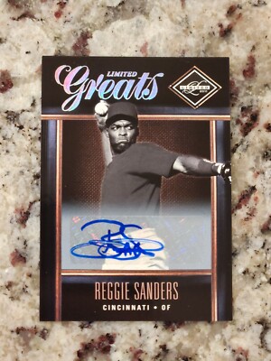 2012 Panini Limited Greats Signatures #35 Reggie Sanders Cincinnati ...