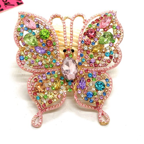 Colorful Bling Rhinestone Flower Butterfly Fashion Women Charm Brooch ...