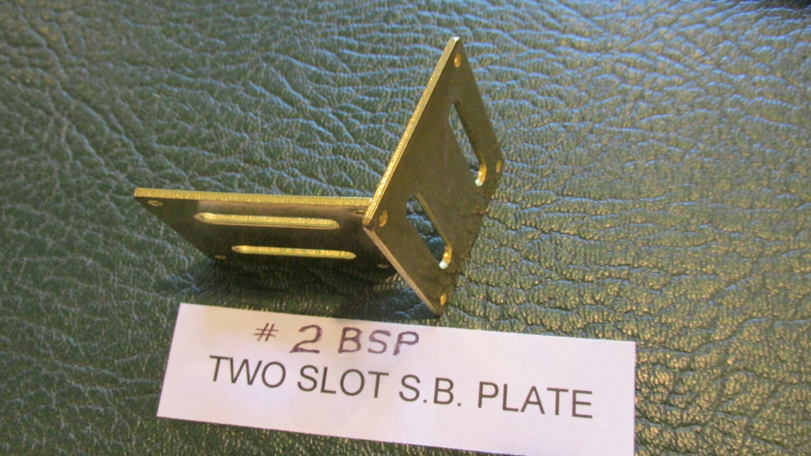 2 BSP TWO SLOT Solid Brass PLATE Leather SLOT PLATE FLAT SLOT GROMMET ...