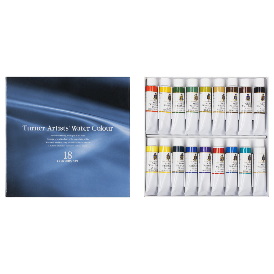 Turner Artists' Watercolor Set of 18, 15ml Vibrant Colors | eBay