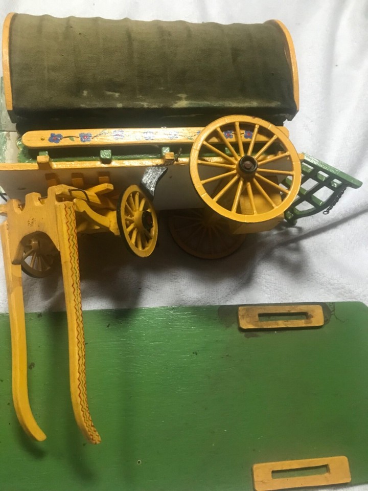 Vintage Wooden Gypsy Bow Top Caravan/Wagon Handmade Model | eBay UK