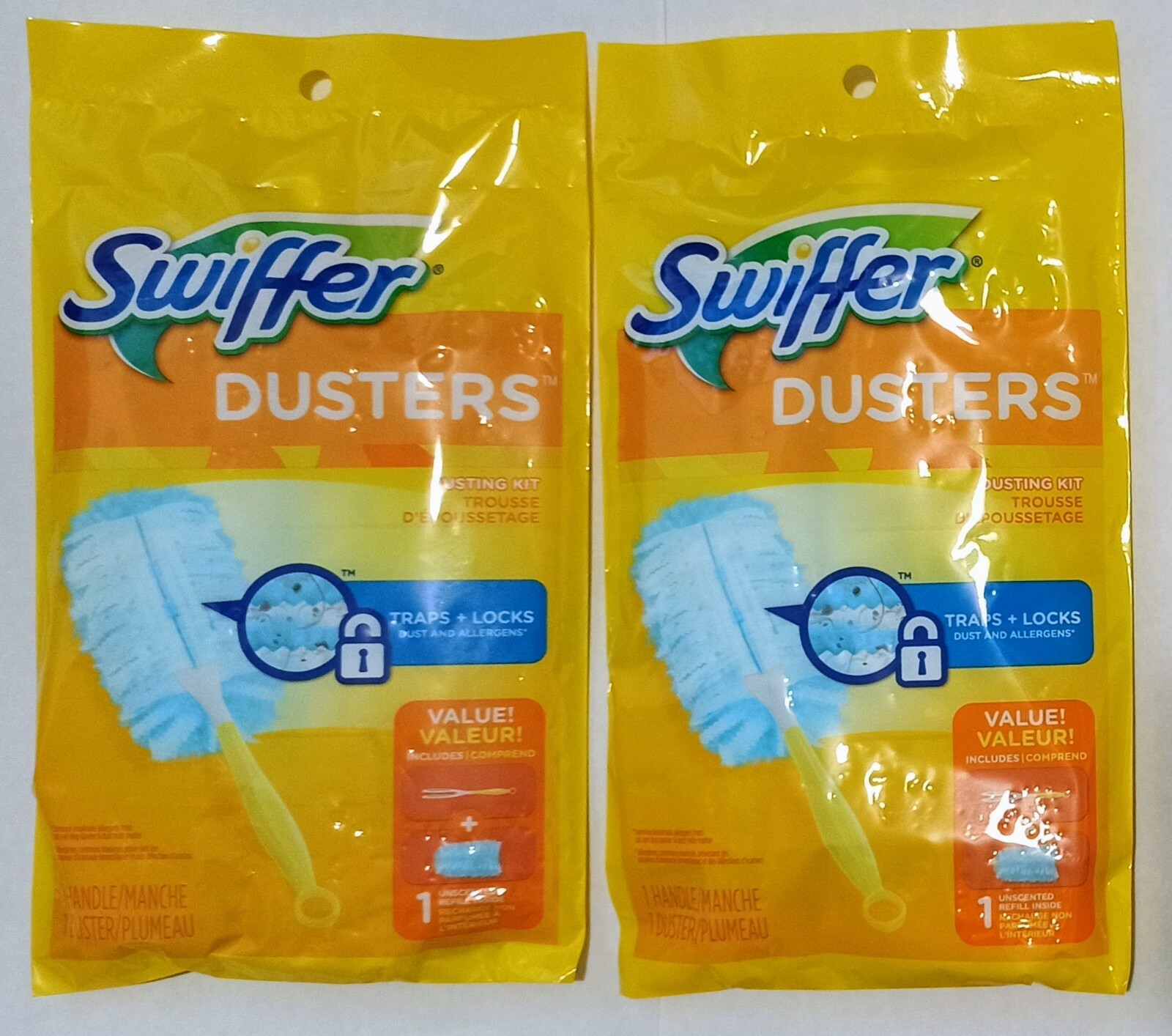 Swiffer Dusting Kit Handle Duster Lot Of 2 Swiffer Dust | eBay