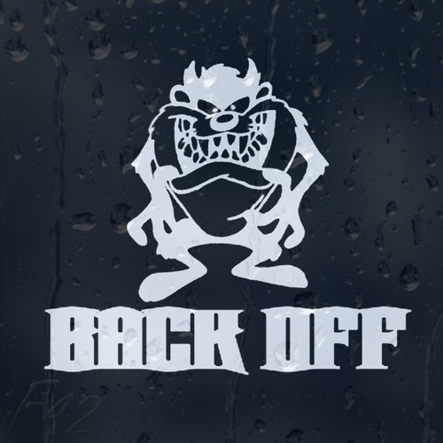 Taz Back Off Car Decal Vinyl Sticker For Bumper Window Panel | eBay