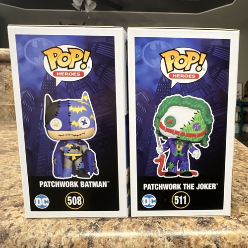 Funko Pop! Patchwork Batman #508 & Patchwork Joker #511 DC Universe 2 ...