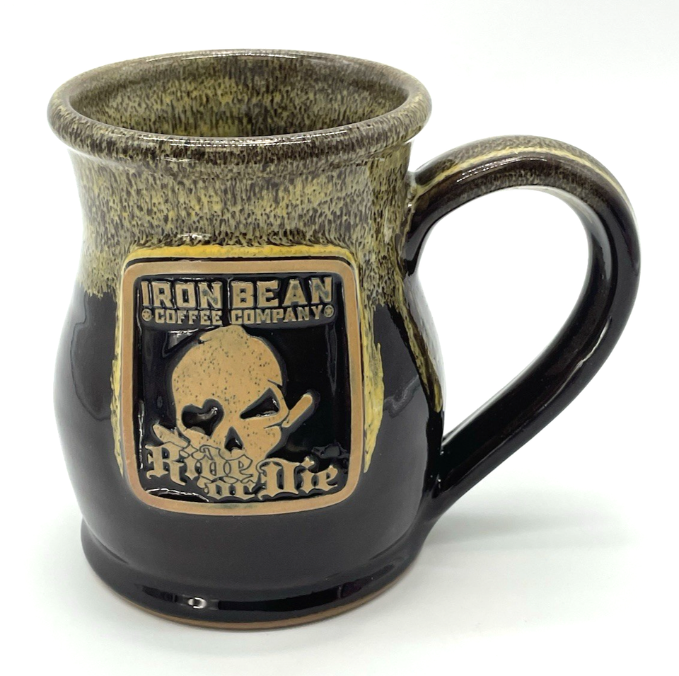 Iron Bean Coffee Mug Deneen Pottery Stoneware Ride or Die Cup Ltd Ed ...