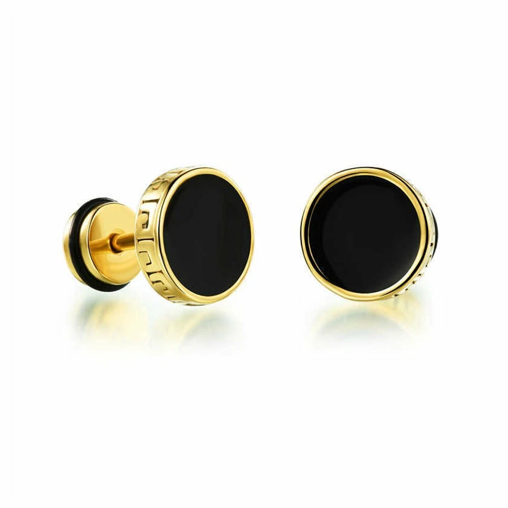Black And Gold Earrings For Men