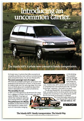 1988 Mazda MVP Wagon Van Print Ad Introducing an Uncommon Carrier ...