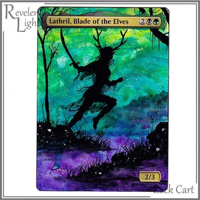 Lathril, Blade of the Elves - Hand Painted MTG Alter - Magic - Revelen ...
