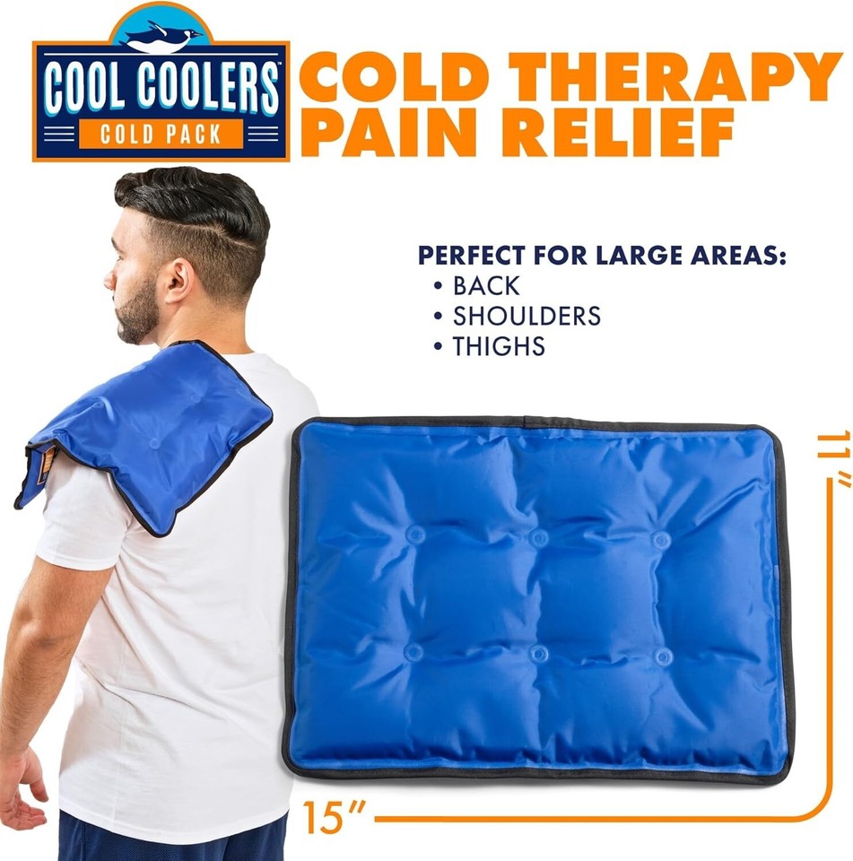 Cool Coolers Flexible Gel Ice Pack, Standard Large 11"X 14.5, Reusable ...