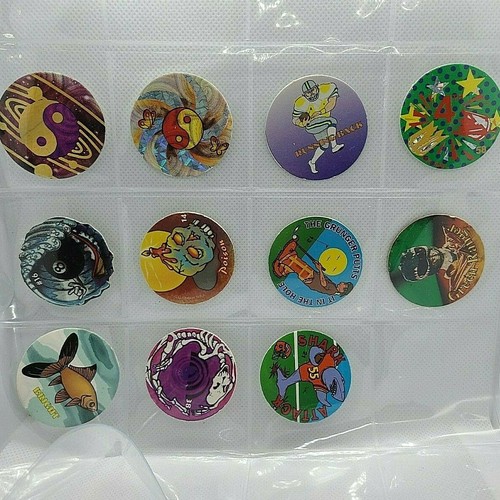 11 Pogs Various Themes 1 vintage power ranger poison running back shark ...