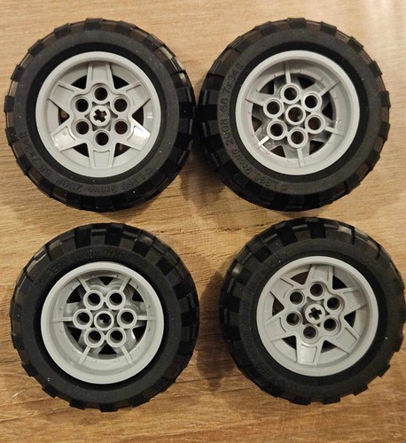 4x Lego Technic Wheel 68.7x34 R - Light Gray Rim | eBay UK