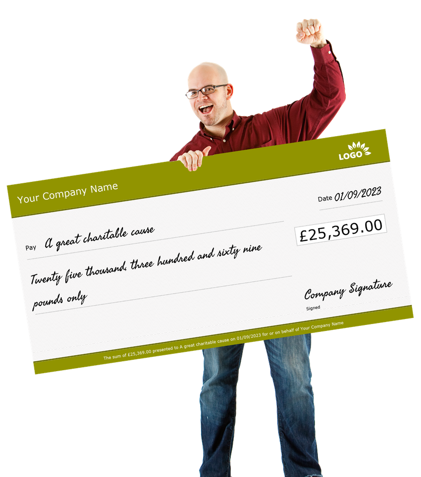 Large Presentation Cheque | Charity Fundraising Cheque Gift ...