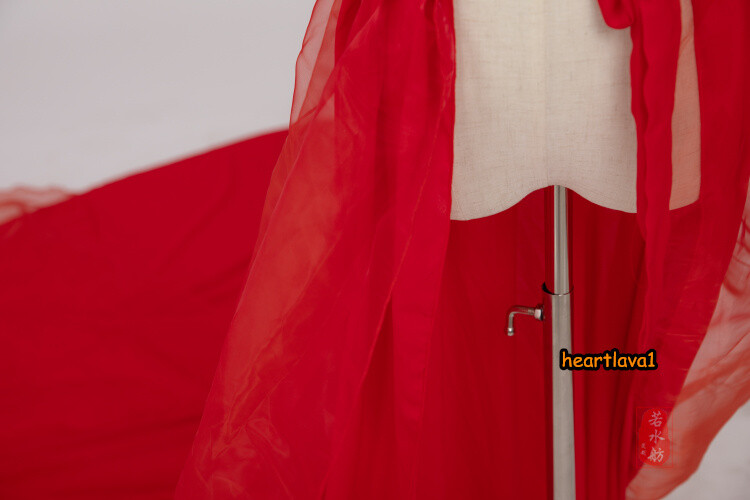 Tian Guan Ci Fu Xie Lian Red Hanfu Cosplay Costume Fancy Dress Outfit ...