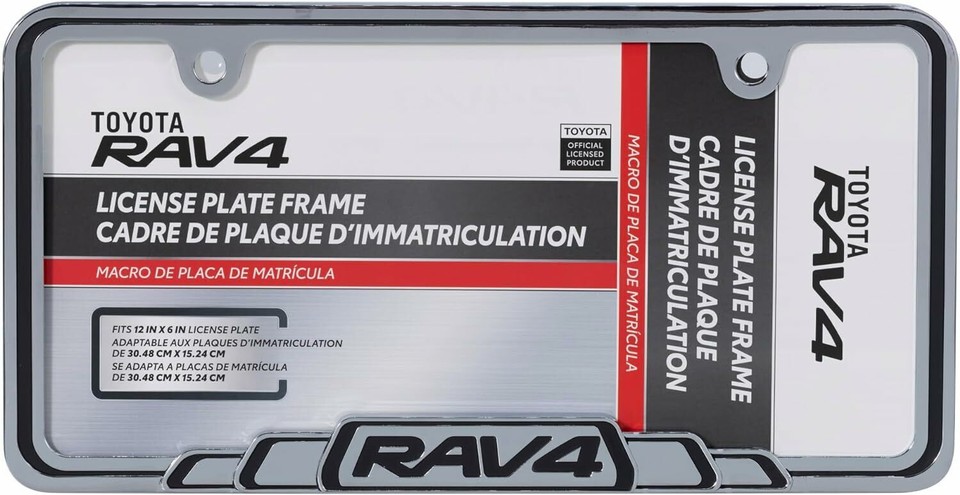 Chroma Graphics 042591 For Toyota RAV4 Chrome Metal License Plate Frame ...