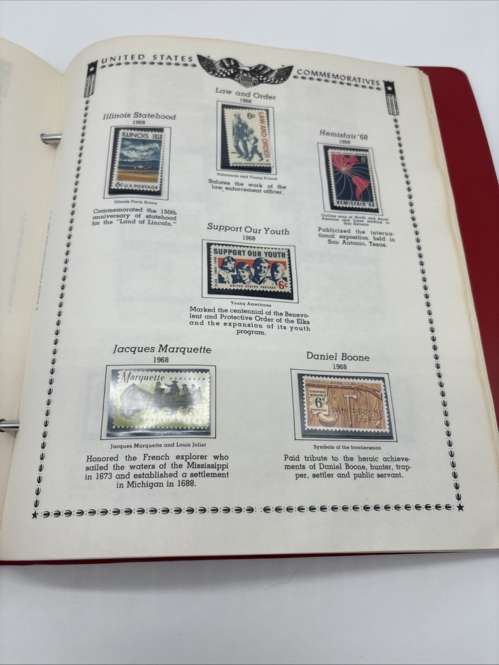 The All American Stamp Album Red 1972 - 530+ Stamps | eBay